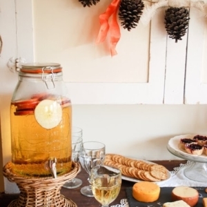 Sparkling Cider Recipe and Fall Party Food Vignette - Ella Claire & Co.
