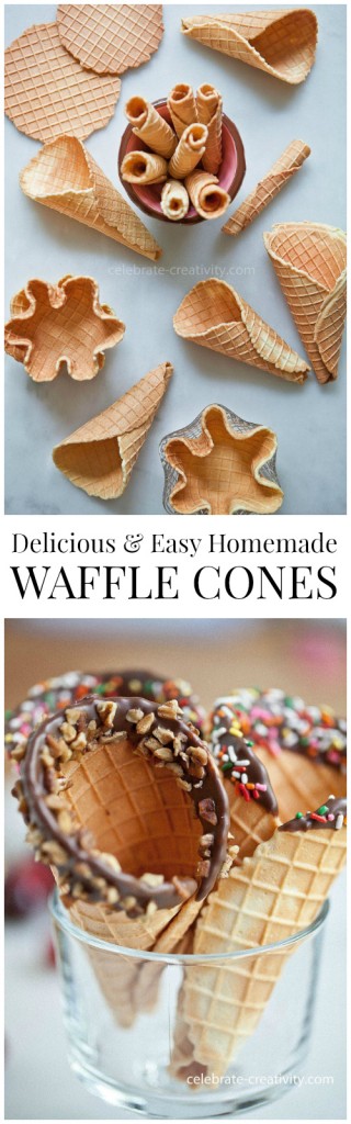 3 Ways to Make and Eat Waffle Cones - Ella Claire & Co.