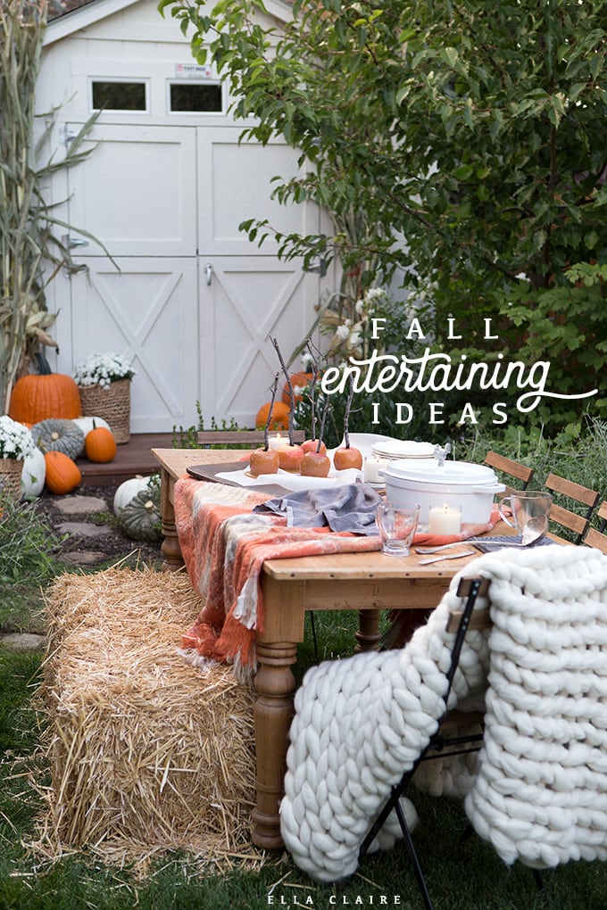 Cozy Outdoor Fall Family Entertaining - Ella Claire & Co.