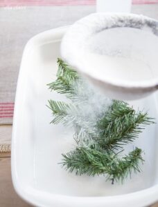 How to Flock a Christmas Tree (the real way) - Ella Claire & Co.