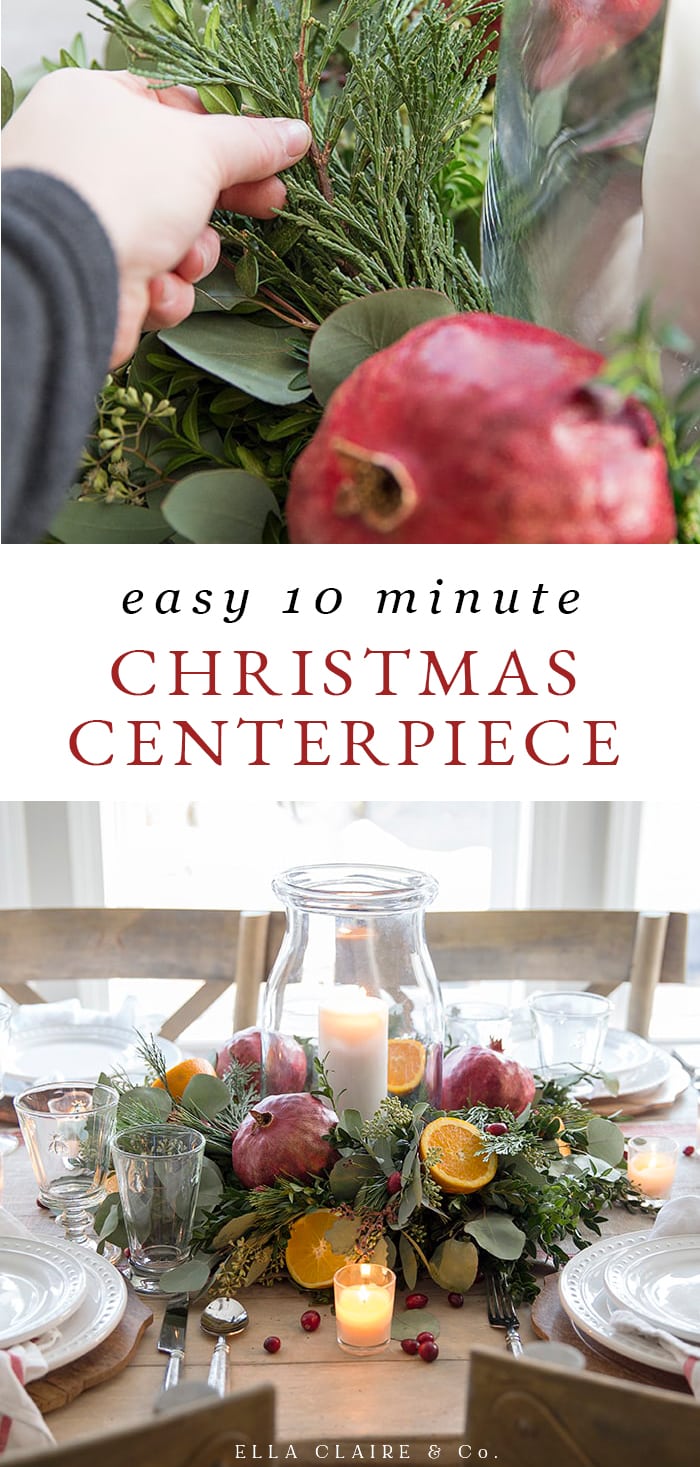 Easy 10 Minute Christmas Centerpiece - Ella Claire & Co.