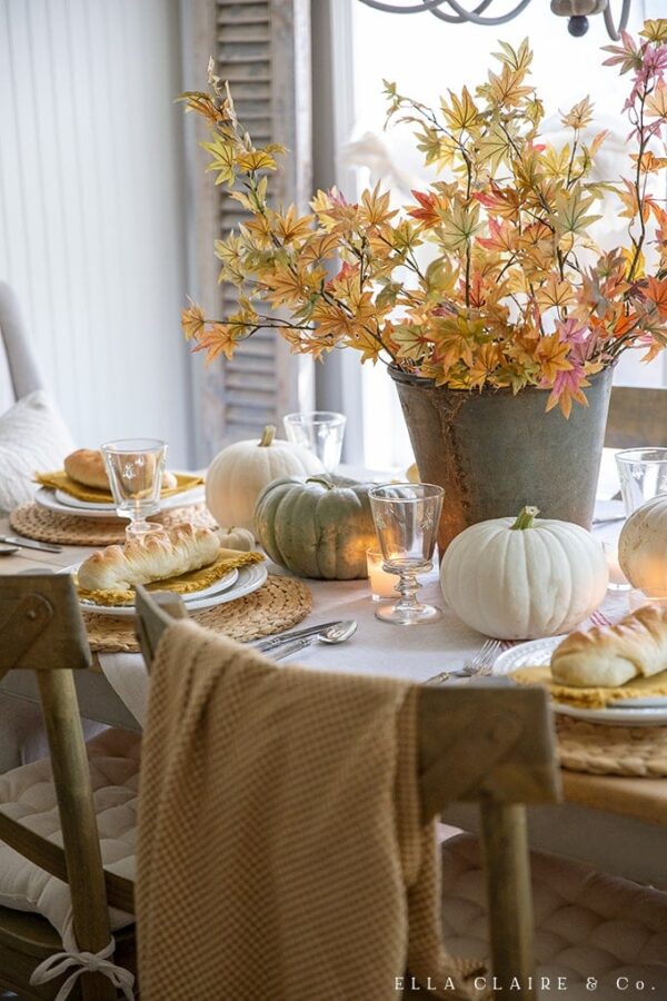 Golden Yellow Fall Tablescape - Ella Claire & Co.