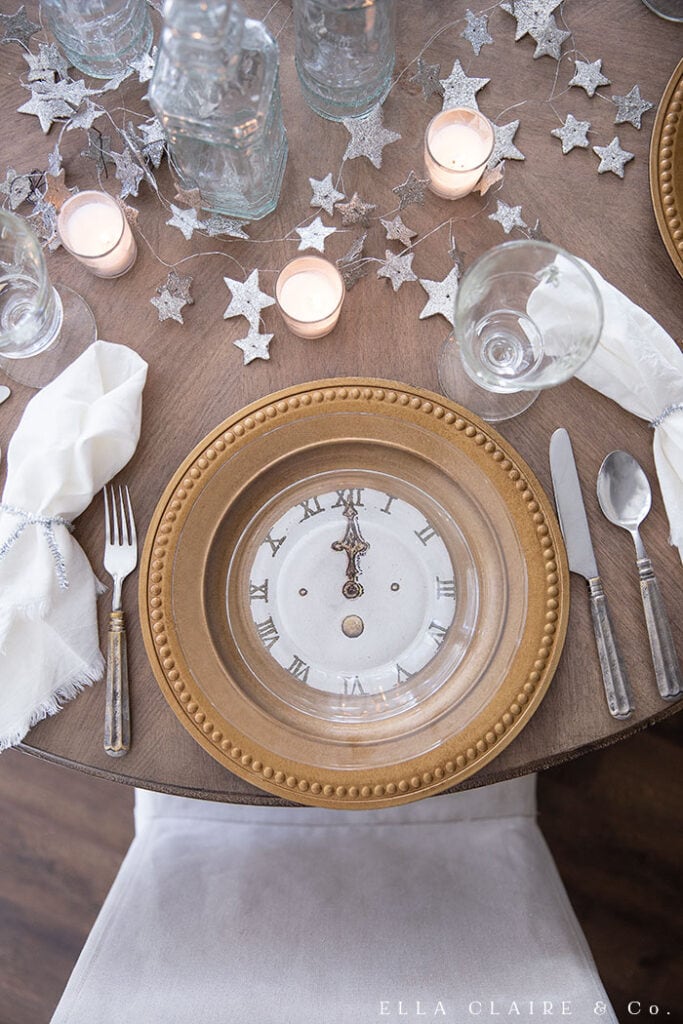 Vintage Clock Face New Year's Eve Printable - Ella Claire & Co.