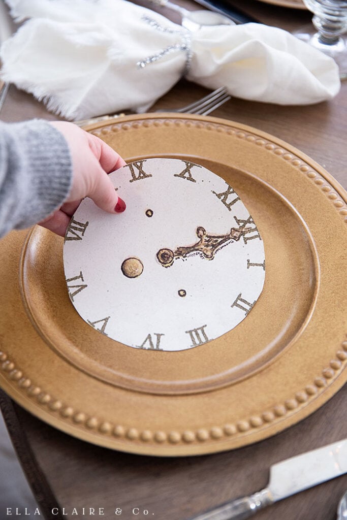 Vintage Clock Face New Year's Eve Printable - Ella Claire & Co.