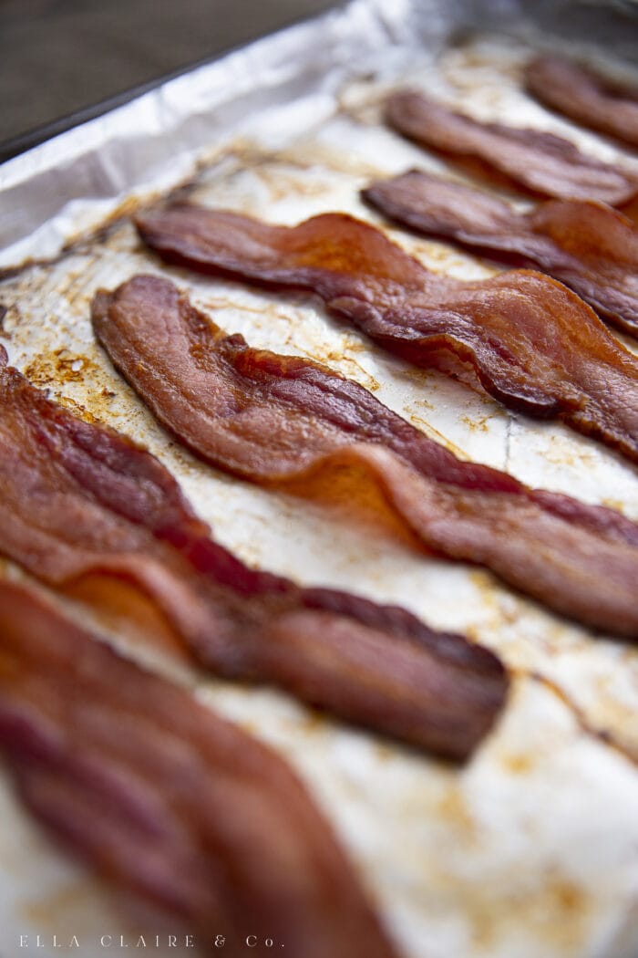 How to make the BEST Bacon- in the oven! - Ella Claire & Co.