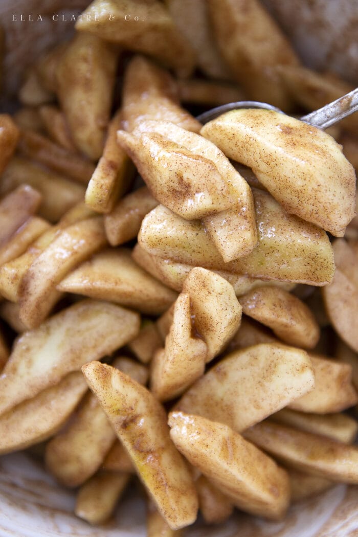 The MOST Delicious Cinnamon Apples in a Slow Cooker - Ella Claire & Co.