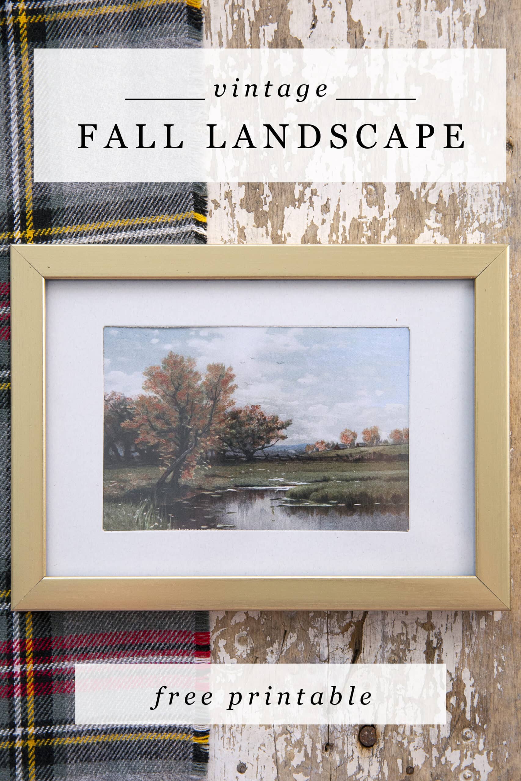 Fall Painting- Countryside Landscape Free Printable - Ella Claire & Co.