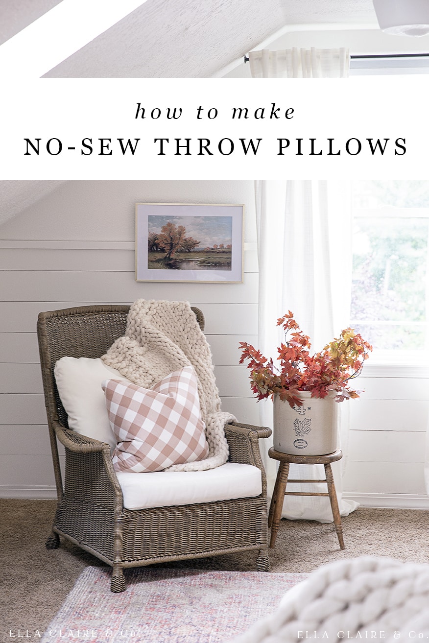 No Sew Throw Pillow - Ella Claire & Co.