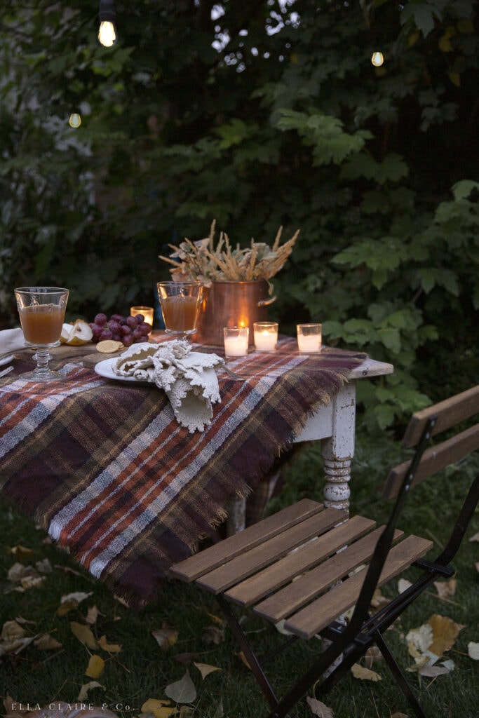 Fall Table By Candlelight | Outdoor Fall Decorations - Ella Claire & Co.