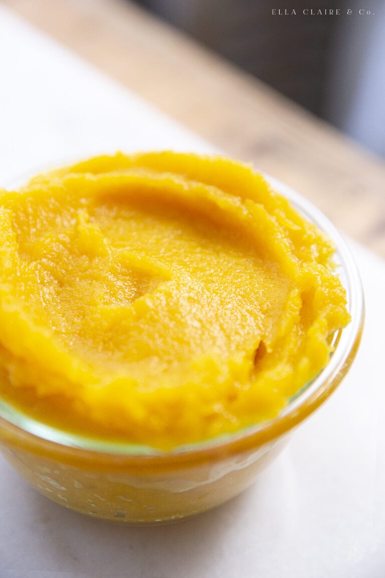 Easy Pumpkin Puree Recipe- Better than Canned Pumpkin - Ella Claire & Co.
