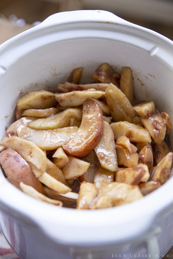 The MOST Delicious Cinnamon Apples in a Slow Cooker - Ella Claire & Co.