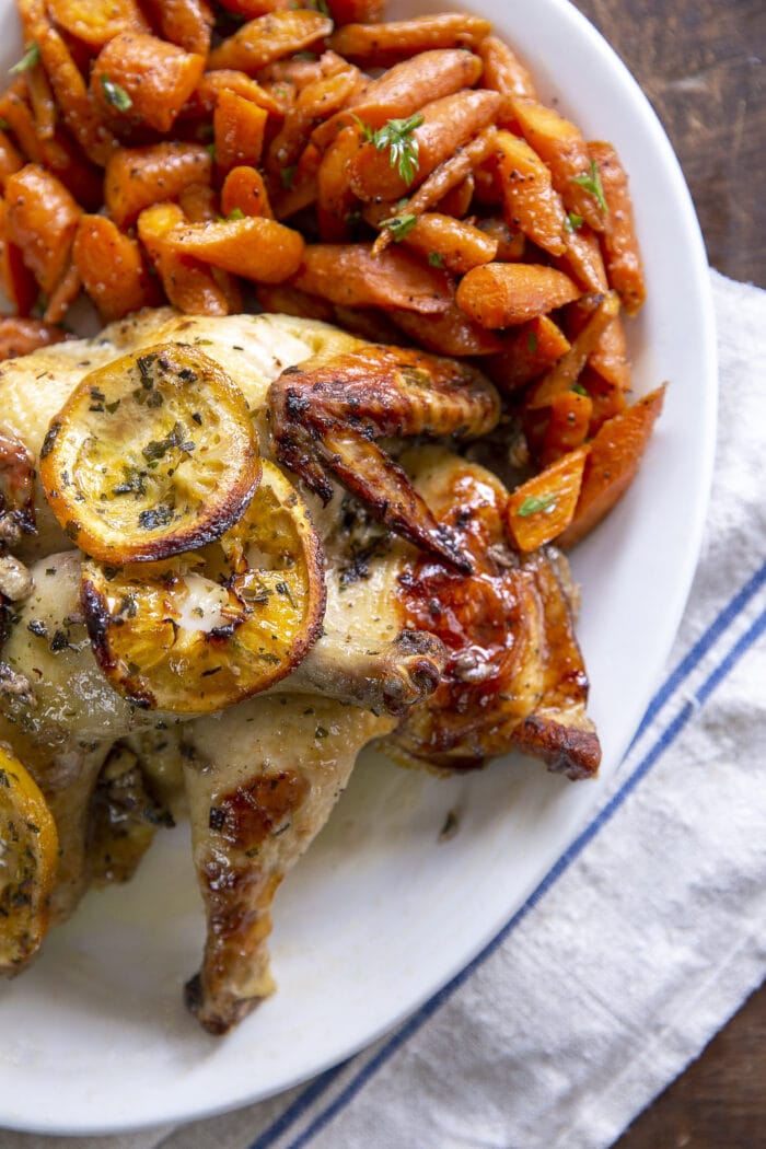 Chicken and Roasted Carrots | Quick and Easy Dinner Idea - Ella Claire ...