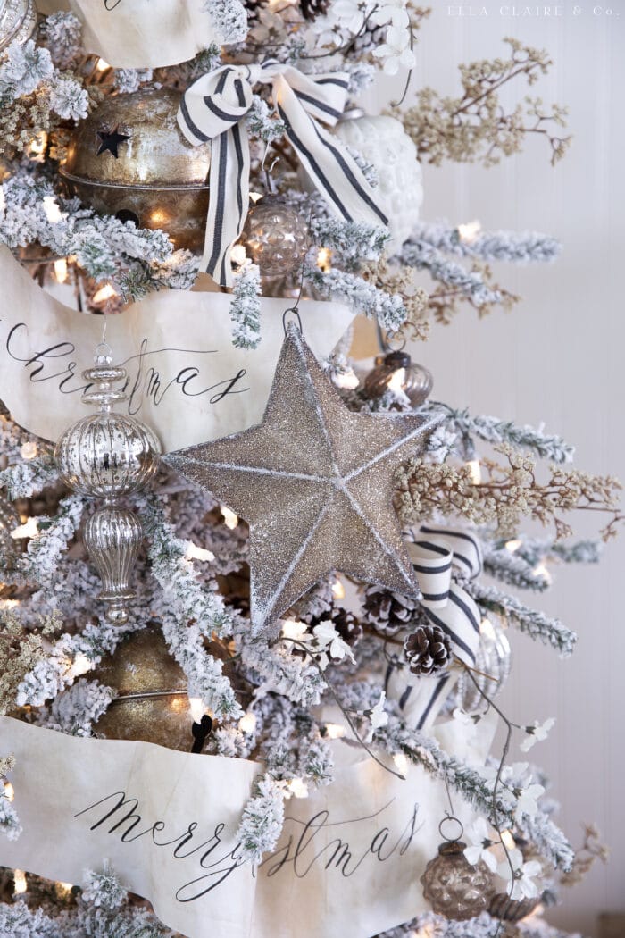 Gold Christmas Tree- Elegant Vintage Neutrals - Ella Claire & Co.