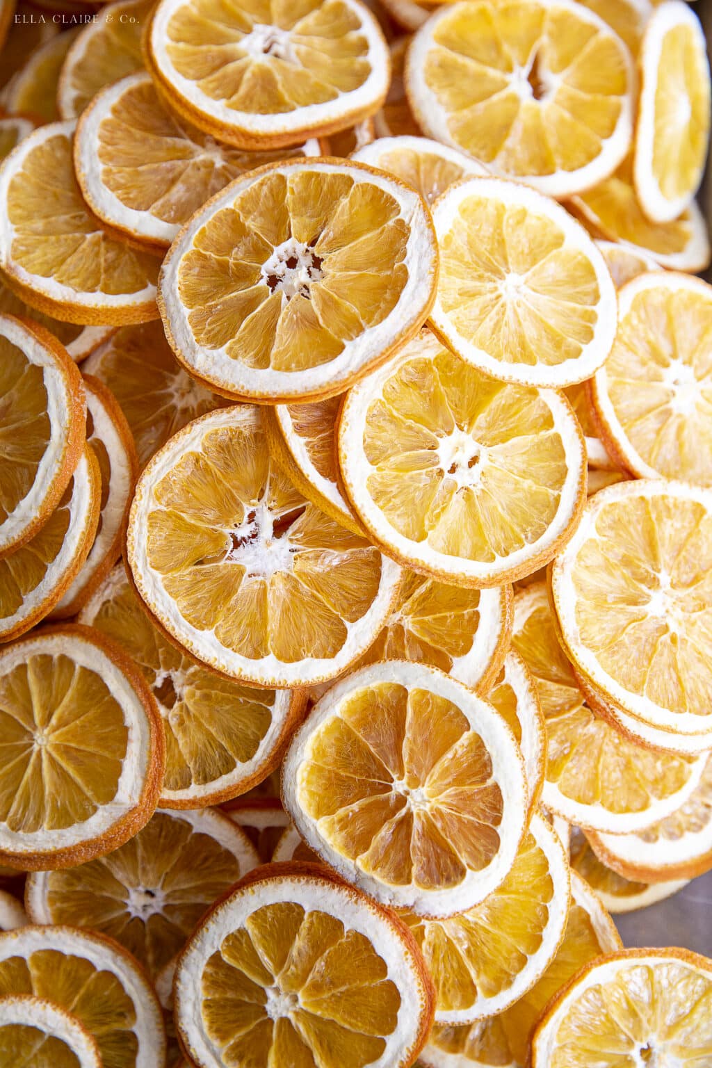 Best Dried Orange Slices- Oven or Dehydrator - Ella Claire & Co.