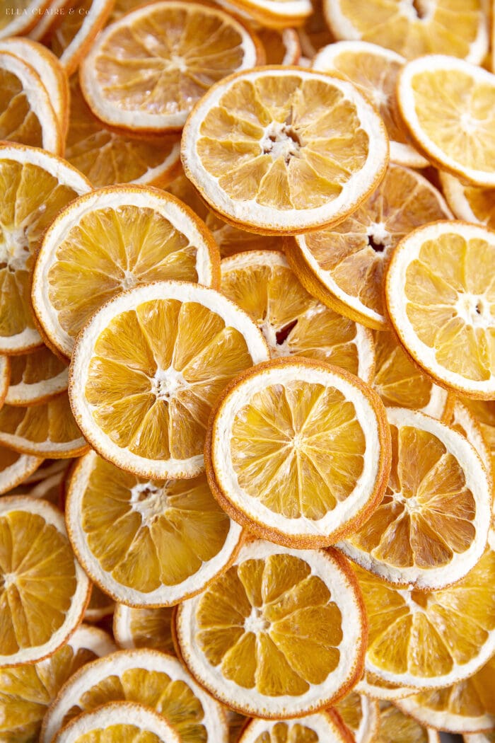 Best Dried Orange Slices- Oven or Dehydrator - Ella Claire & Co.