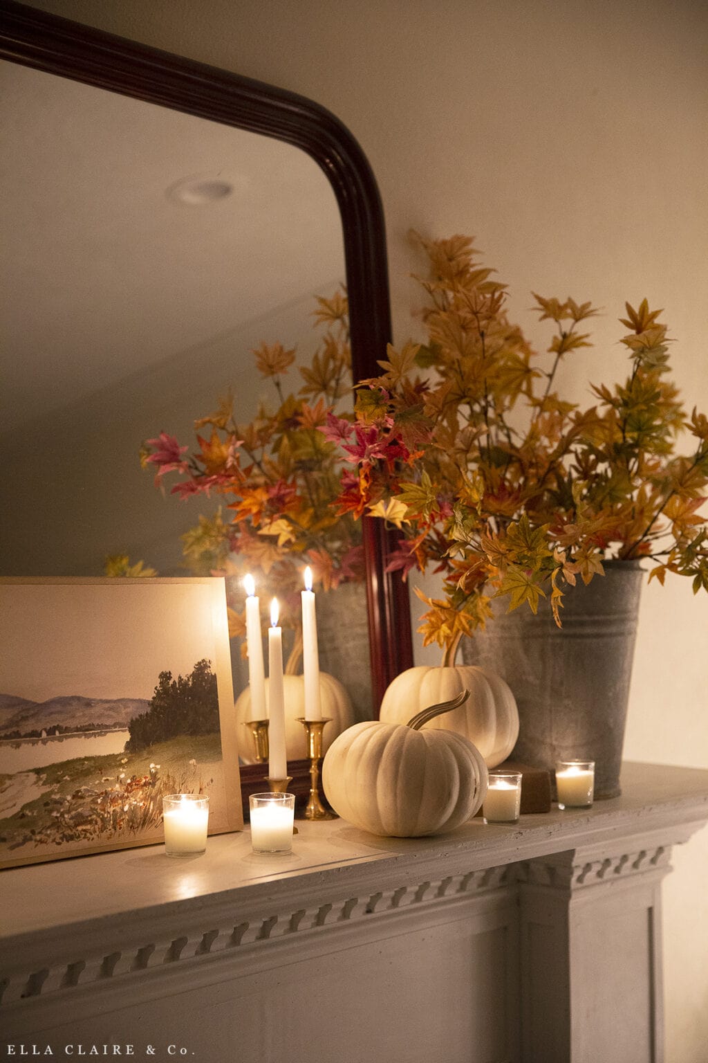 Simple Fall Candlelight Decor - Ella Claire & Co.