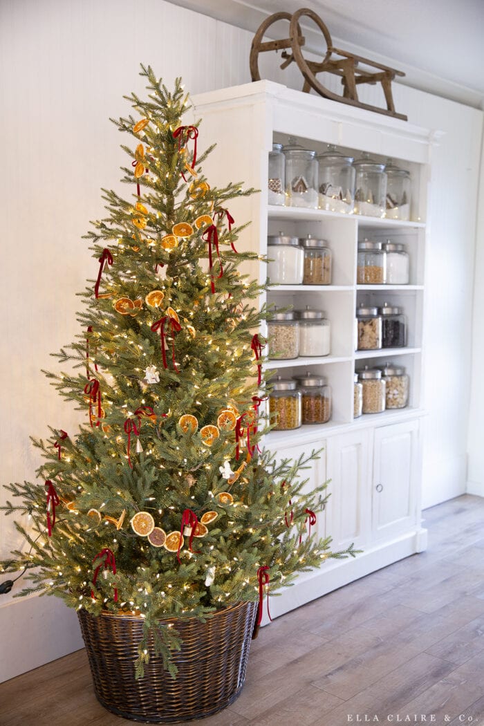 How to Add Christmas Tree Garland - Ella Claire & Co.