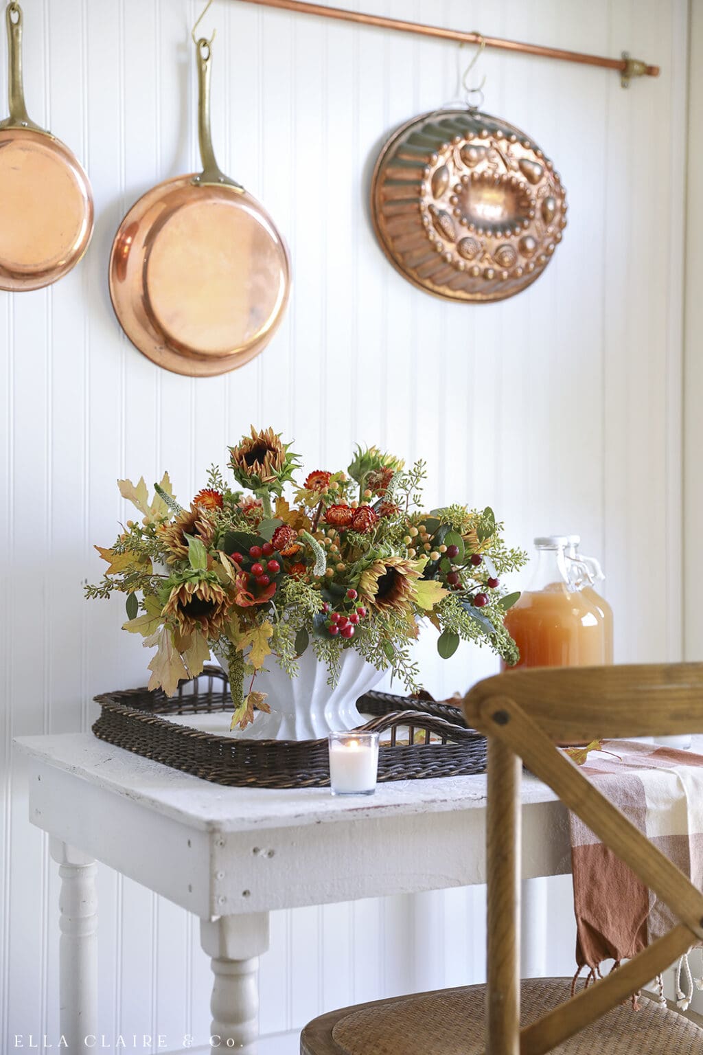 DIY Copper Kitchen Rod - Ella Claire & Co.