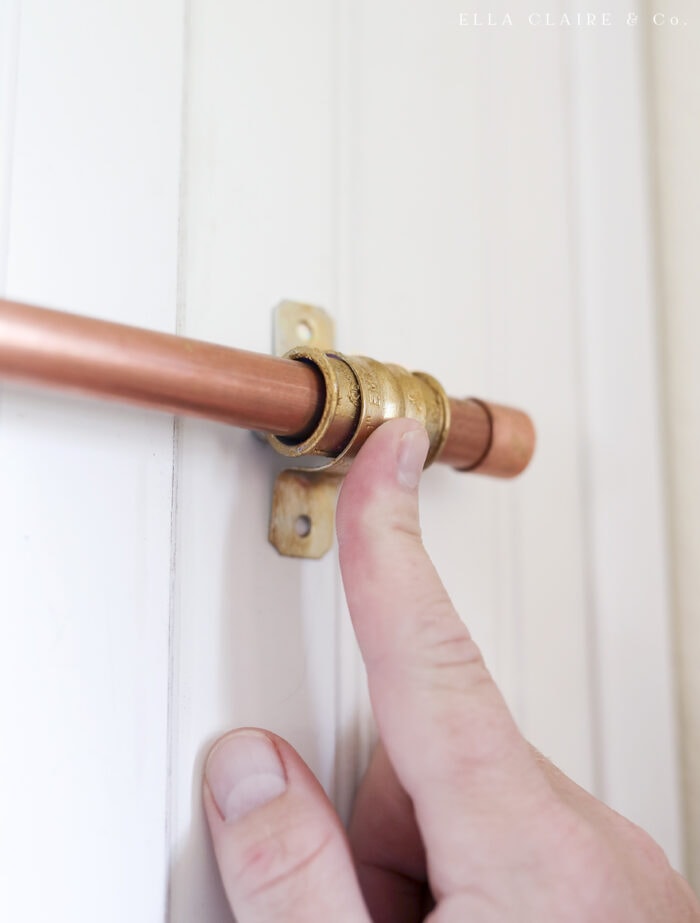 DIY Copper Kitchen Rod - Ella Claire & Co.