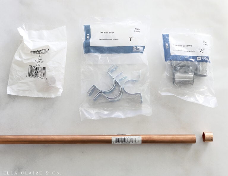 DIY Copper Kitchen Rod - Ella Claire & Co.