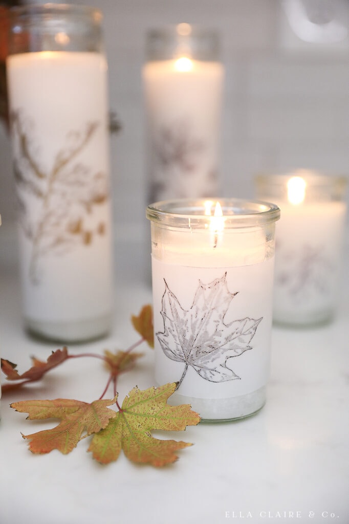 Free Printable Fall Candle Wraps - Ella Claire & Co.