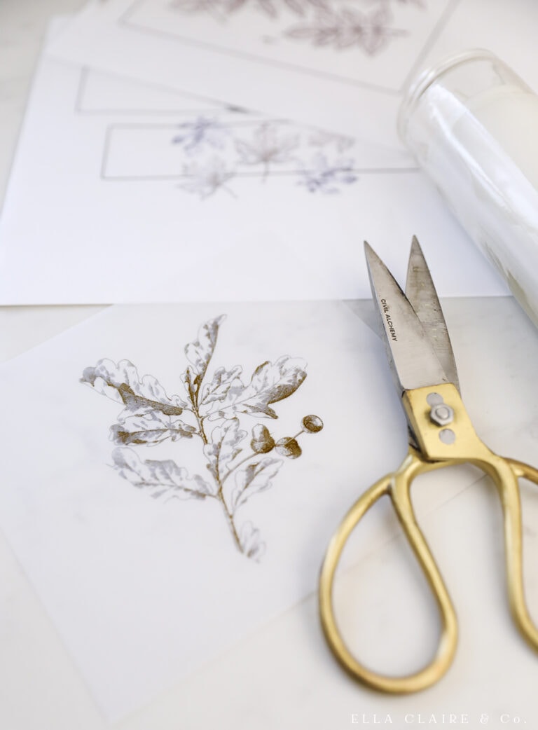 Free Printable Fall Candle Wraps - Ella Claire & Co.