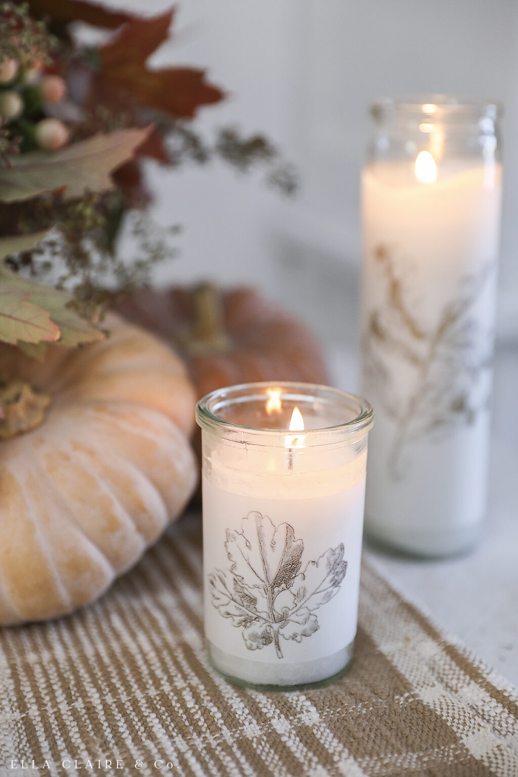 Free Printable Fall Candle Wraps - Ella Claire & Co.