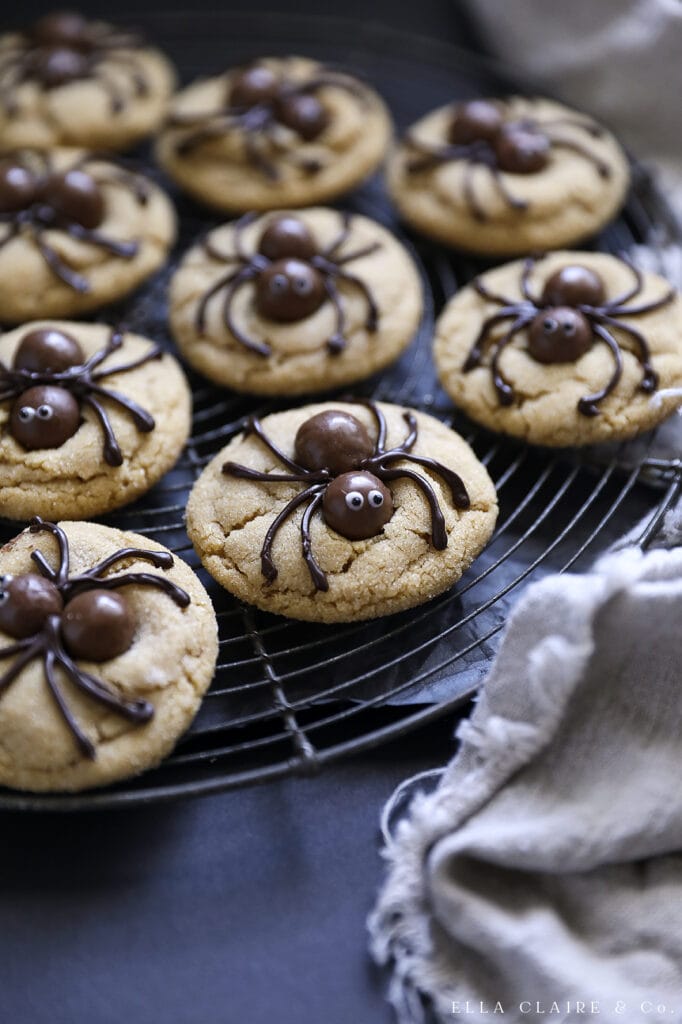 Peanut Butter Spider Cookies - Ella Claire & Co.