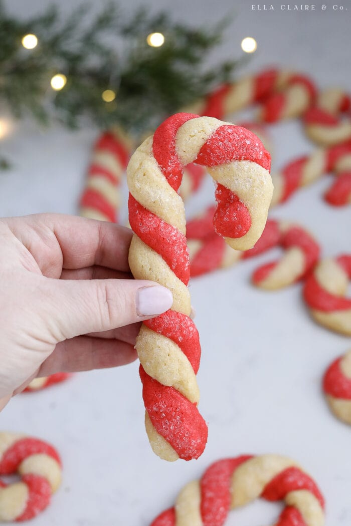 Candy Cane Cookies - Ella Claire & Co.