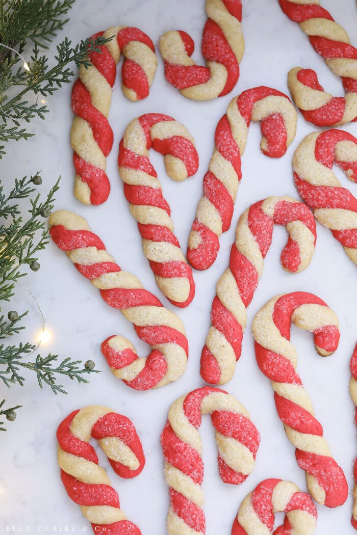 Candy Cane Cookies - Ella Claire & Co.