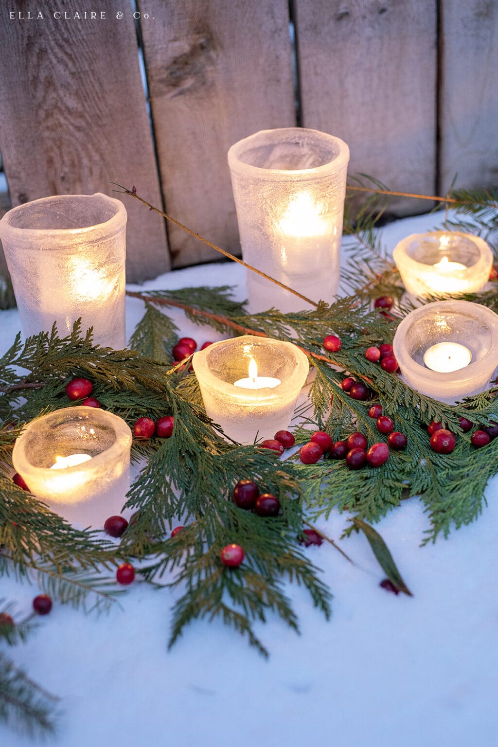 DIY Ice Lanterns - Ella Claire & Co.