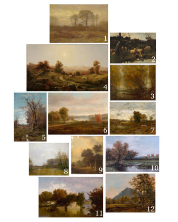 12 Free Printable Vintage Fall Landscape Paintings - Ella Claire & Co.