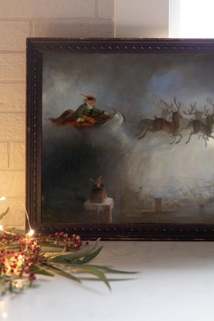 Free Printable Vintage Santa Claus Painting - Ella Claire & Co.