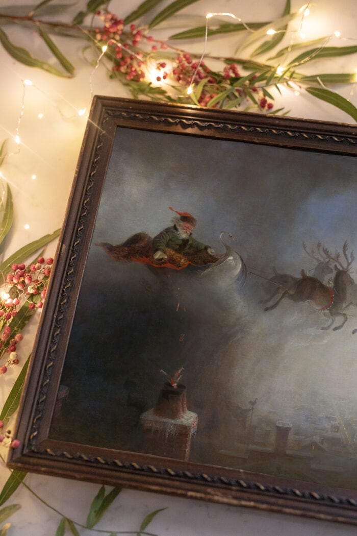Free Printable Vintage Santa Claus Painting - Ella Claire & Co.