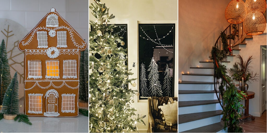 Free Printable Christmas Village Window Stencil - Ella Claire & Co.